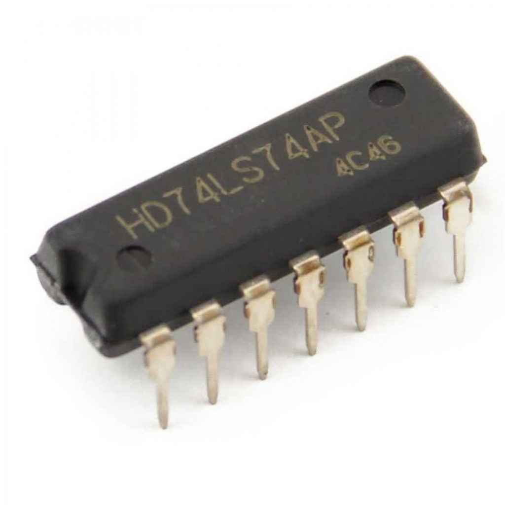 7474 74LS74 Flip-Flop tipo D con disparo de subida dual. – Sieeg