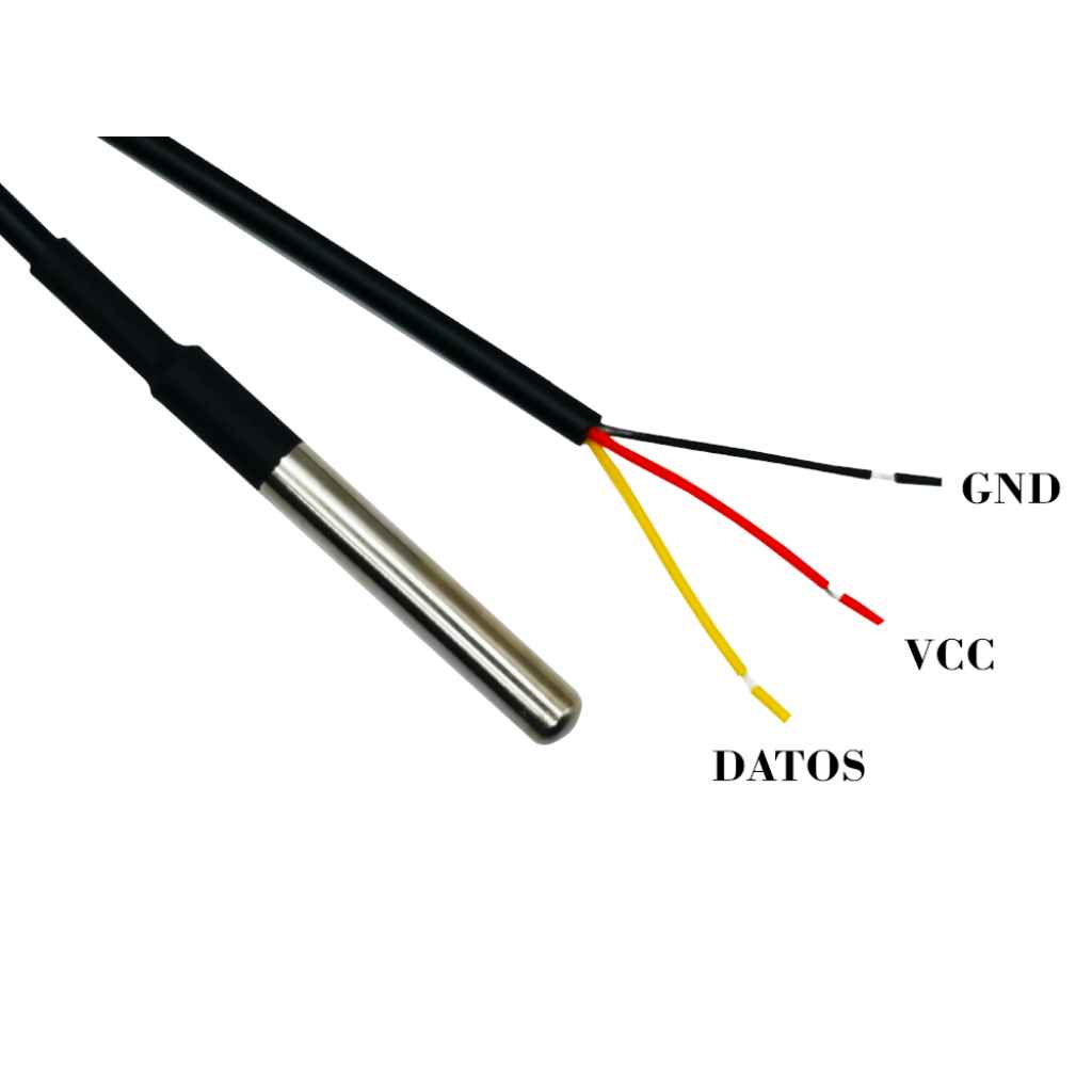 Sensor de temperatura sumergible DS18B20. – Sieeg Ingeniería