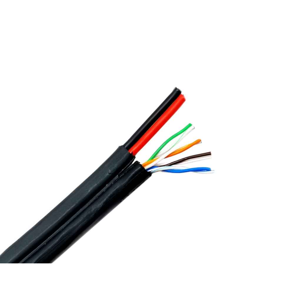 Cable siamés CAT5E CCA + 2 cables de alimentación para cámaras de video ...
