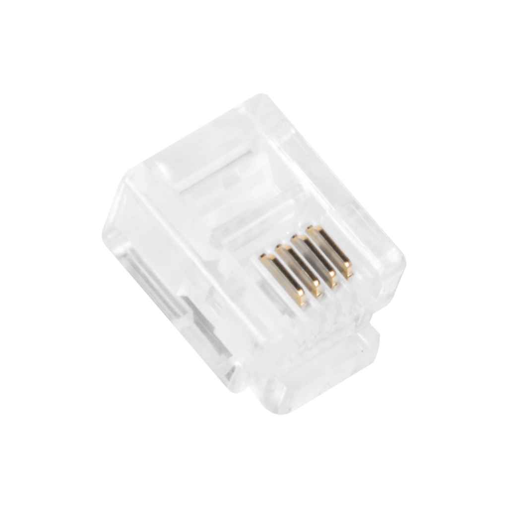 Plug Modular RJ11 de 4 Contactos – Chapado en Oro 50 Micras – Sieeg ...