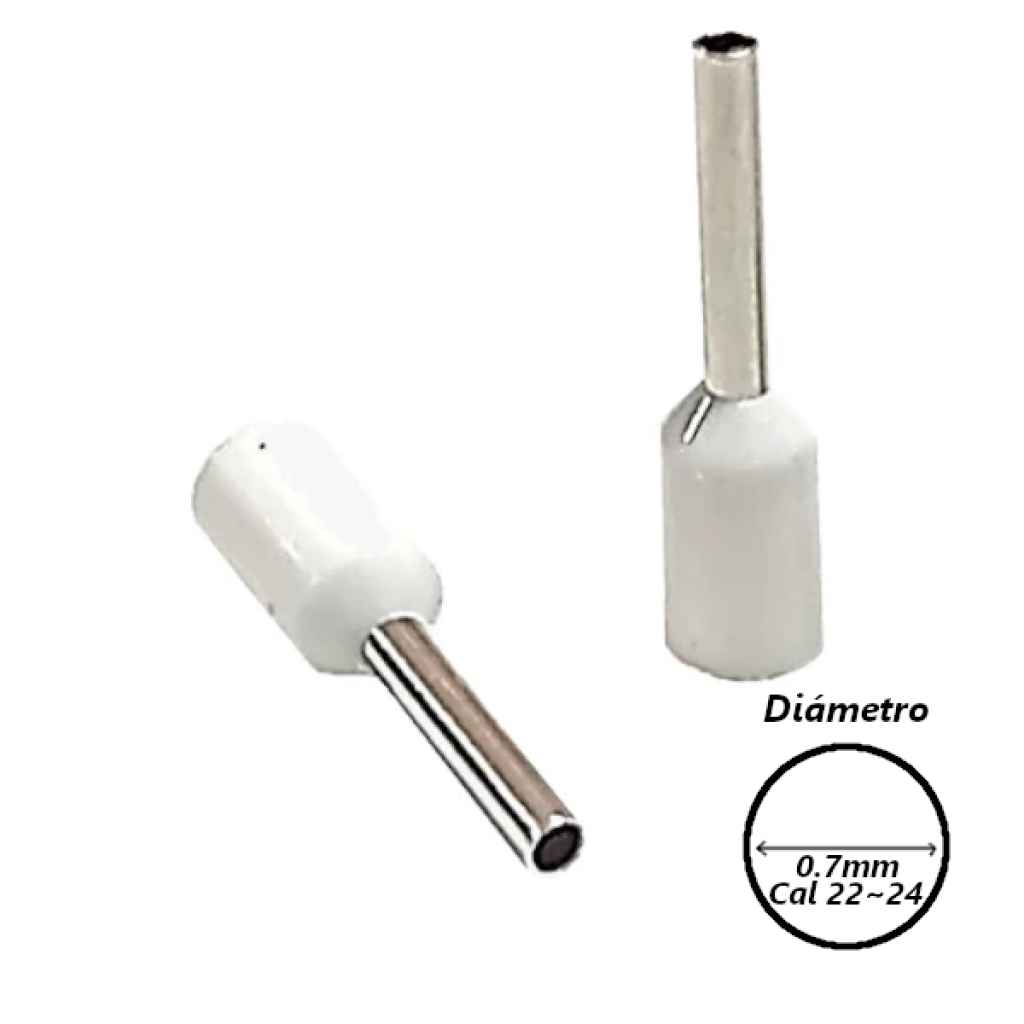 Terminal ferrul E0508 14mm-8mm blanca. – Sieeg Ingeniería