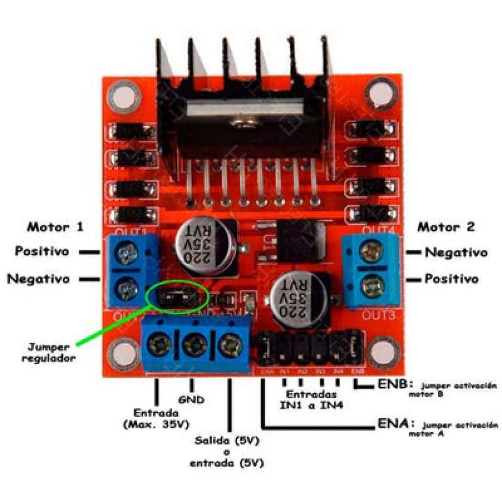 Módulo puente H L298 Motor driver. – Sieeg Ingeniería