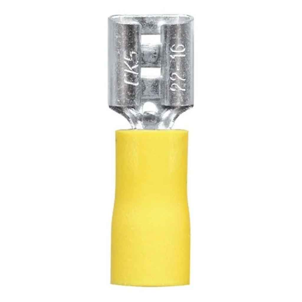 Terminal hembra 1/4″ amarillo 10/12 AWG 1pza zapata hembra. – Sieeg ...