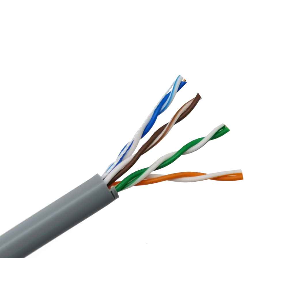 Cable UTP Cat5E (24 AWG), Color Gris, PVC (CM), uso en Interior, CCA / 1 metro – Sieeg Ingeniería