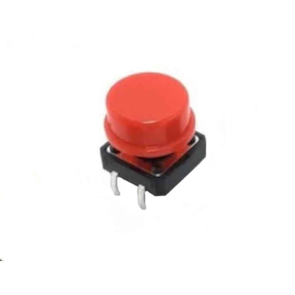 Push Button 12x12mm 4 Pines Con Capuchón Rojo – Sieeg Ingeniería