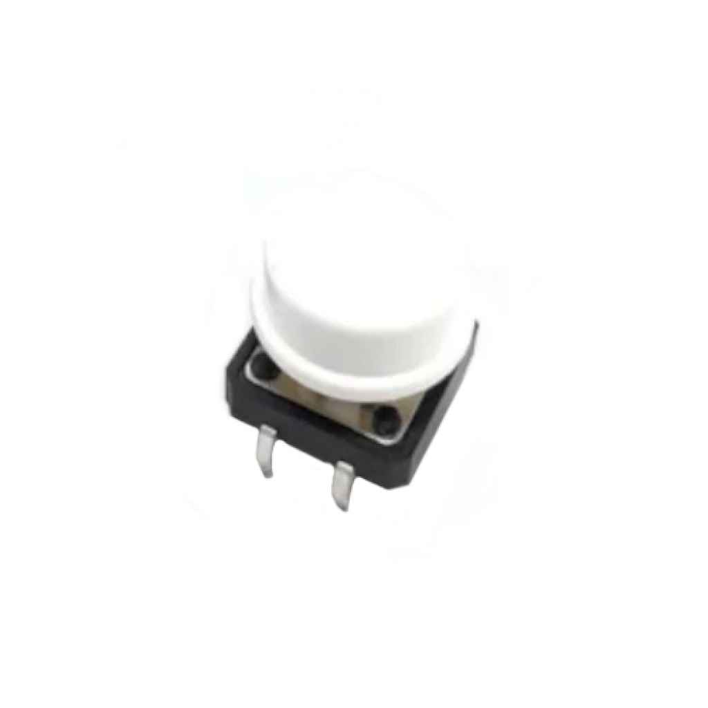 Push Button 12x12mm 4 Pines Con Capuchón Blanco – Sieeg Ingeniería