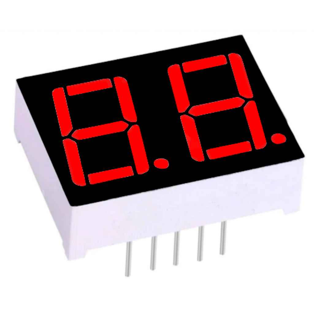 Display 7 Segmentos 2 Dígitos Rojo Ánodo común – Sieeg Ingeniería