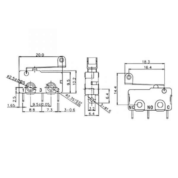 Limit Switch Final de Carrera 125V / 250V KW12-N – Sieeg Ingeniería