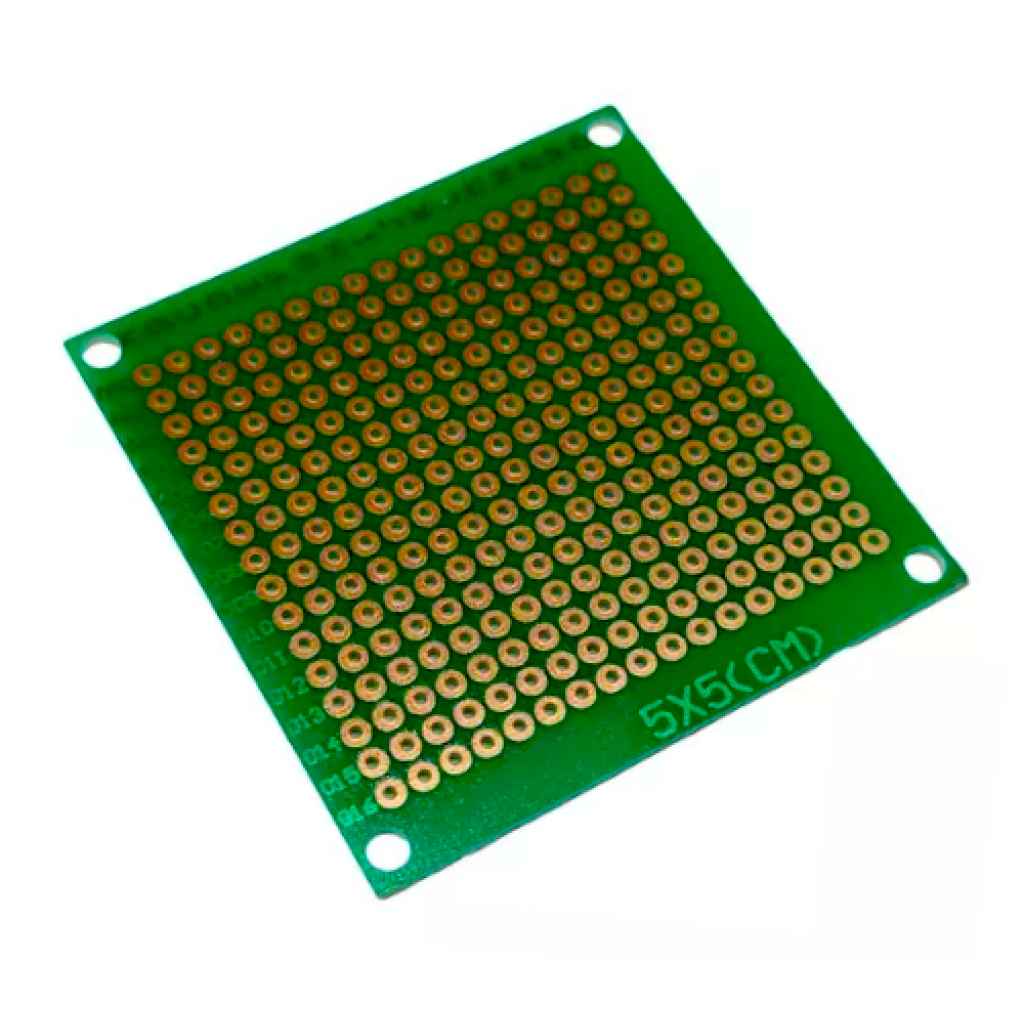 Placa fenólica perforada 1.5mm 5×5 cm una cara. – Sieeg Ingeniería