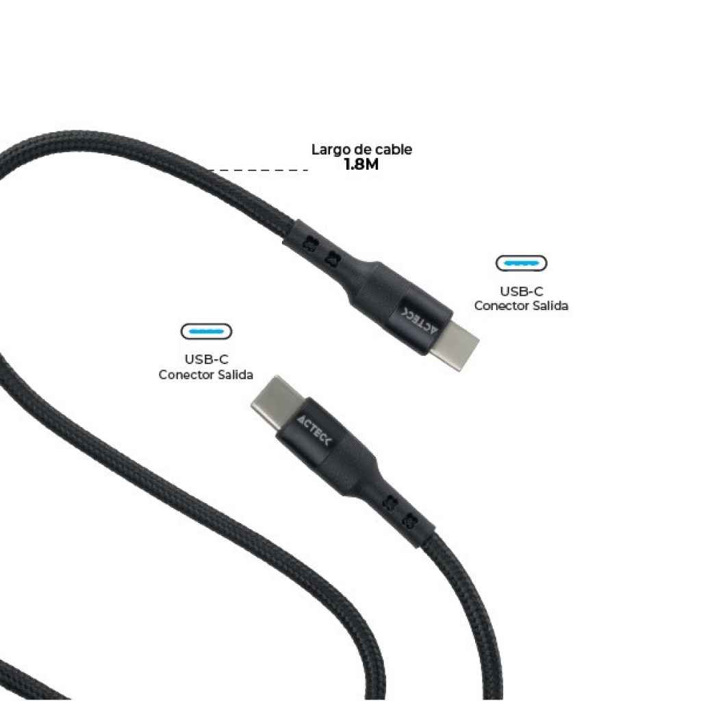 Cable USB C- USB C, LINX Plus CC420, 1.8 m – Sieeg