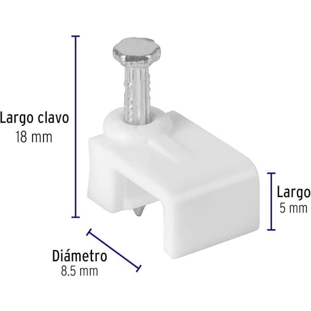 Grapa para Cable 5mm x 8,5mm 50/pzas – Sieeg Ingeniería