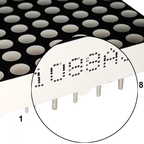Matriz LED 8×8 3mm 1088AS – Sieeg Ingeniería