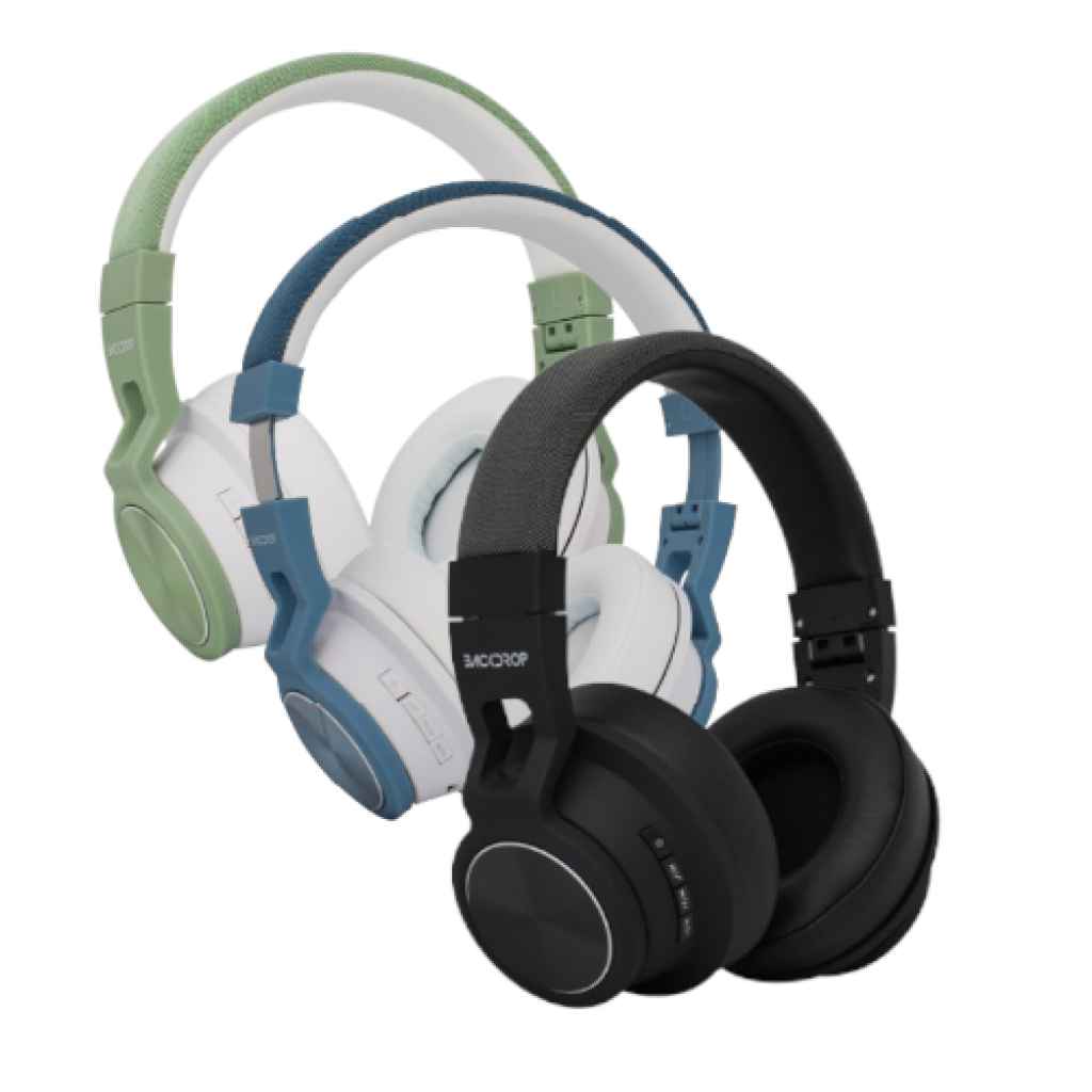 Audífonos inalámbricos Over Ear Negros/Verdes/Azules (BDH-1N) BackDrop ...