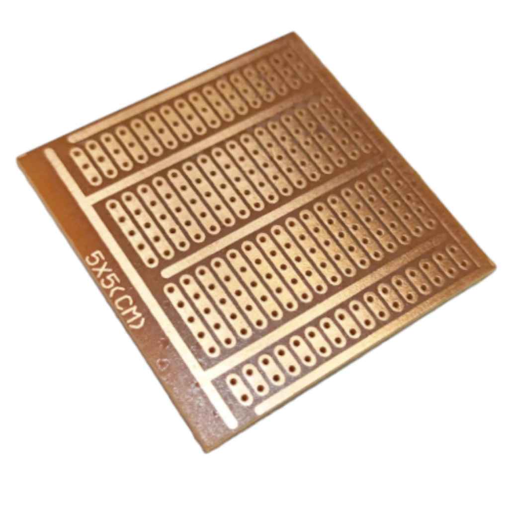 Placa fenólica Perforada 1.5mm 5×5 cm Una Cara Con BUS. – Sieeg Ingeniería